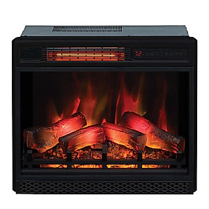 ClassicFlame 23II042FGL 3D Infrared Quartz Fireplace Insert with Safer Plug and Sensor, 23"