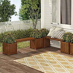 Furinno FG16011 Tioman Hardwood Flower Box, Brown