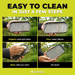 Gaobabu MultiGrillPlate for Mestin Made in Japan | Fits a wide variety of gear | 3-layer fluorine processing | No seasoning required | Can be stacked with Mestin | aluminum lightweight compact