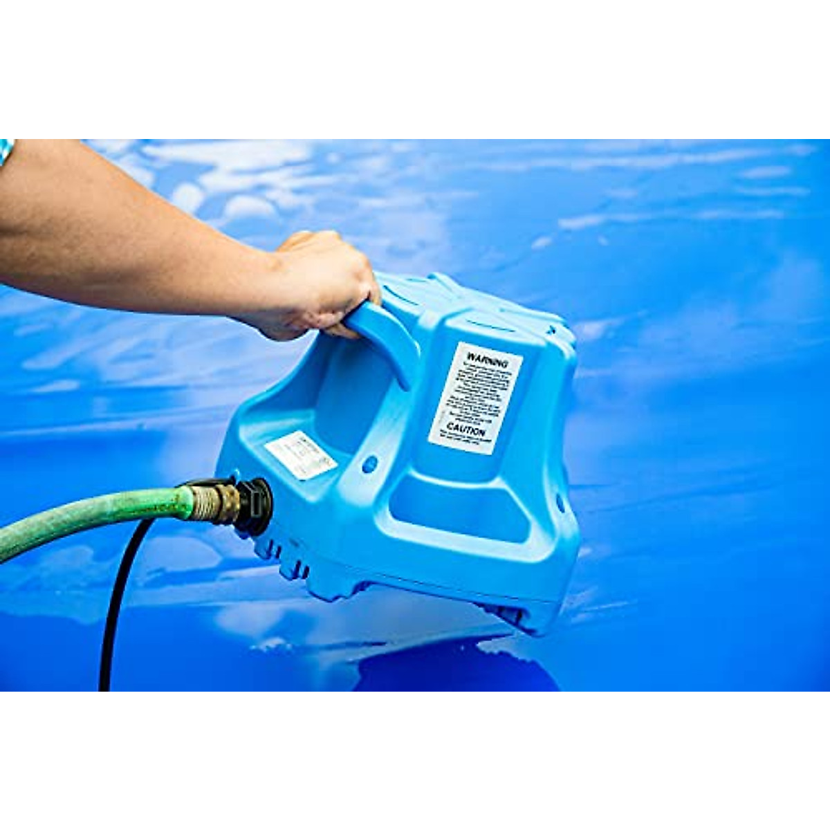 Little Giant APCP-1700 115-Volt, 1/3 HP, 1745 GPH, Automatic, Submersible, Swimming Pool Cover Pump with 25-Ft. Cord, Light Blue, 577301
