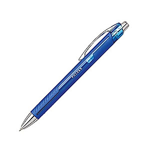 Office Depot Pulsar Advanced Ink Ballpoint Pens, Conical/Medium Point, 0.8 mm, Blue Barrels, Blue Ink, Pack Of 12