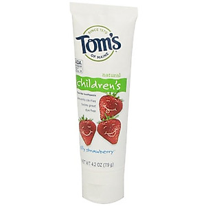 Tom's of Maine Natural Anticavity Fluoride Children's Toothpaste, Silly Strawberry, 4.2 Ounce, 2 Count