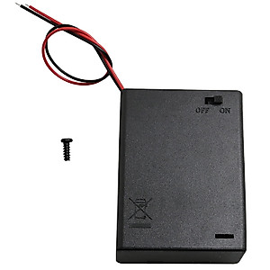 LUORNG 4PCS 4.5V Battery Holder with Switch, 3 AA Battery Holder with Switch and Cover, Battery Holder Case with Wire Leads and ON/Off Switch