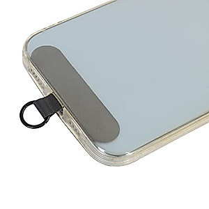 Universal Phone Tether Tab Phone Lanyard Patch,6 Pack Secure Phone Strap Hands Free Holder,Connector Card for Phone Lanyard Phone Strap Patch Phone Necklace Tender-Grey B