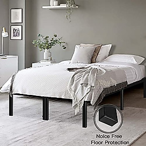HAAGEEP 18 Inch High Platform California King Bed Frame with Storage Metal Cal Bedframe No Box Spring Needed Tall