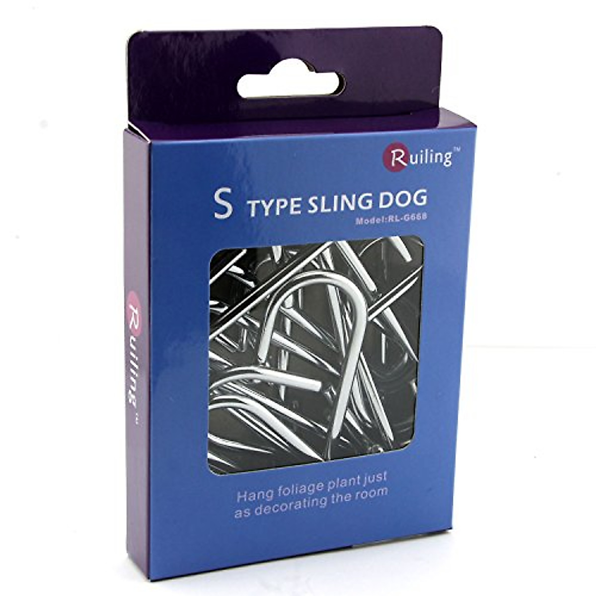 RuiLing Chrome Finish Steel S hook Cookware Universal Pot Rack Hooks Sturdy Hanging Hooks - Multiple uses for Kitchenware, Pots, Utensils, Plants, Towels - Set of 10