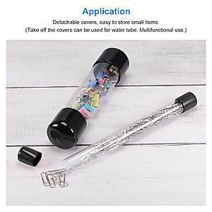 MECCANIXITY Clear Storage Tube 23x25mm Small Plastic Round Tubing with Caps Rigid Bottle Container 300mm/12 Inch for Item Stored