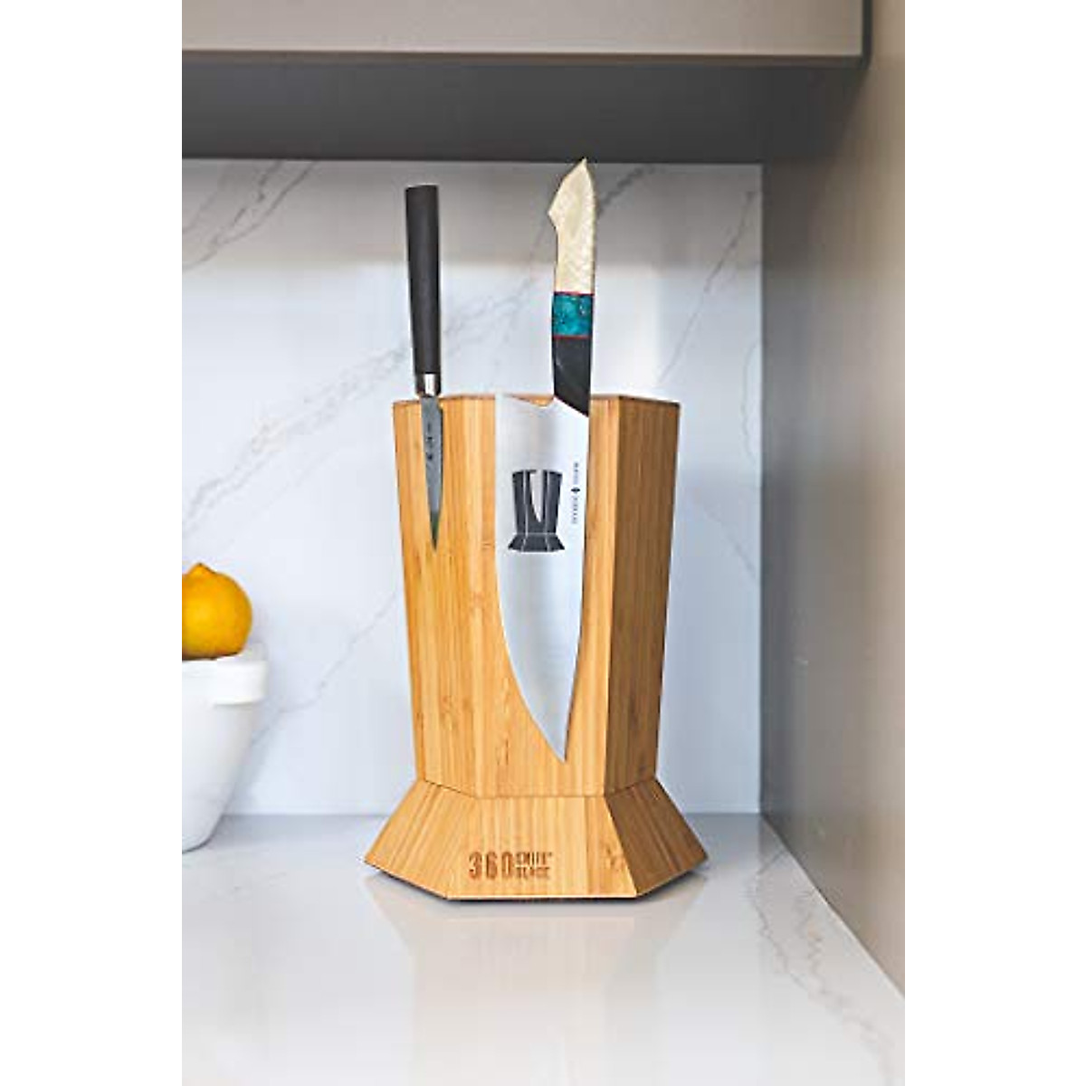 360 Knife Block ® - ROTATING - Magnetic - BEST Universal Knife Block - Made in America