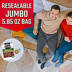 Jack Link's Turkey Jerky, Original, 5.85 oz. Sharing Size Bag – Flavorful Meat Snack with 12g of Protein, 80 Calories, Made with 100% Turkey - 96% Fat Free, No Added MSG or Nitrates/Nitrites
