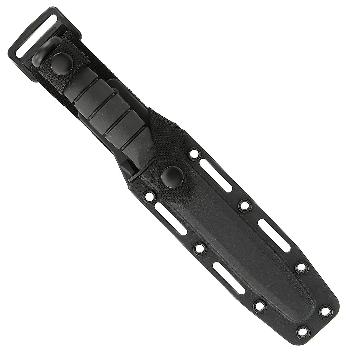 Ka-Bar 1259 KA bar, Short Fighting/Utility Knife, 1 1/4" Serrated Edge with Kydex Sheath, black