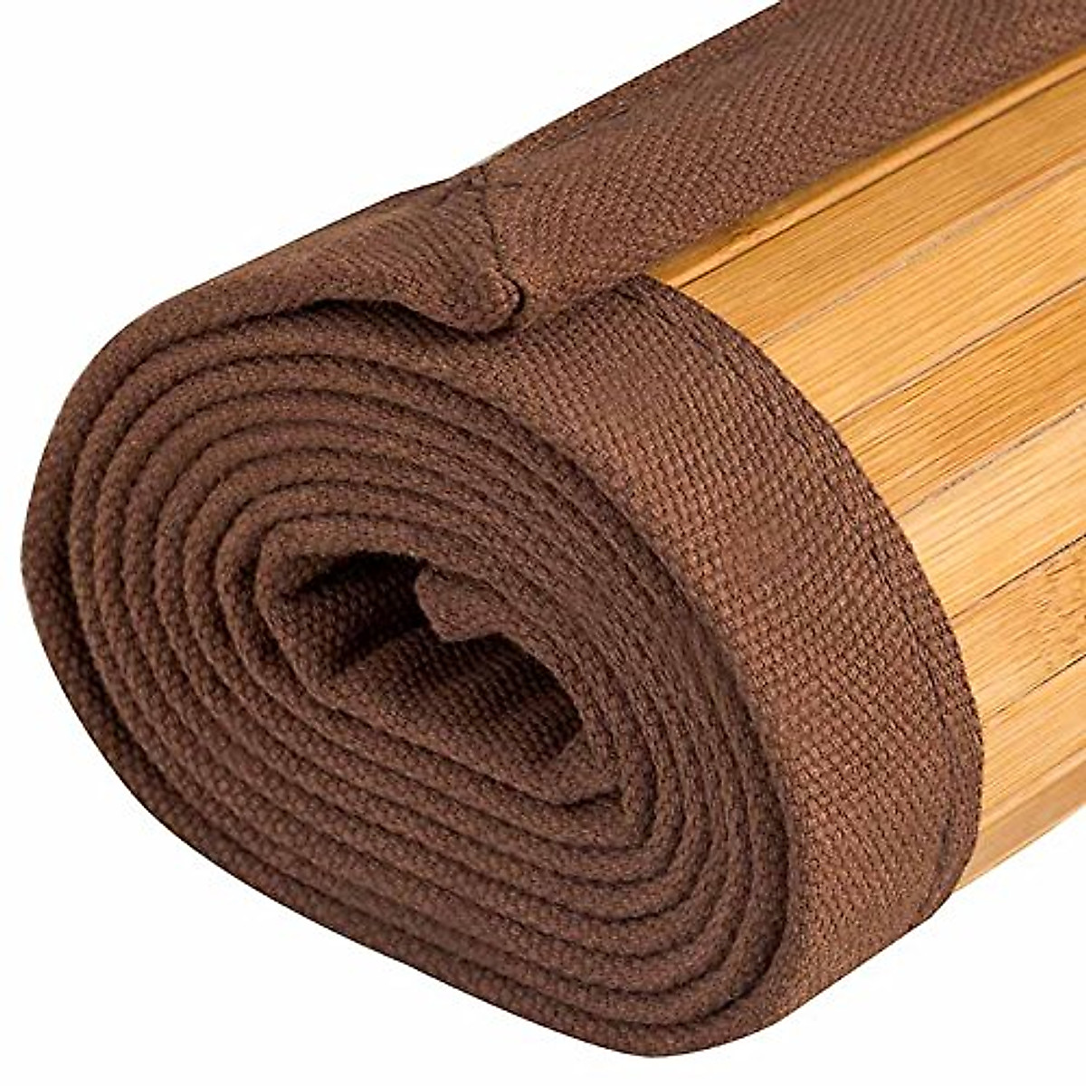 5' X 8' Floor Carpet, Bamboo Area Rug Floor Carpet Natural Bamboo Non-Slip Roll Runner Indoor Outdoor for Bathroom, Kitchen, Garden (60” x 96”)