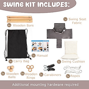 Baby Swing Outdoor Indoor Toddler Swing Seat with Safety Belt, Canvas Hanging Swings Outside Tree Swing Great Gift for Baby Boys Girls Kids Lovers