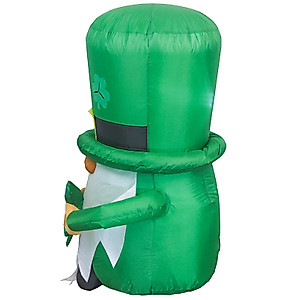 3.6 Ft Tall Inflatable St. Patrick's Day Gnomes Garden Decorations Air Blow up Home Yard Lawn Decorations Lucky Shamrock Sign for St Patrick Day Outdoor Indoor Decor