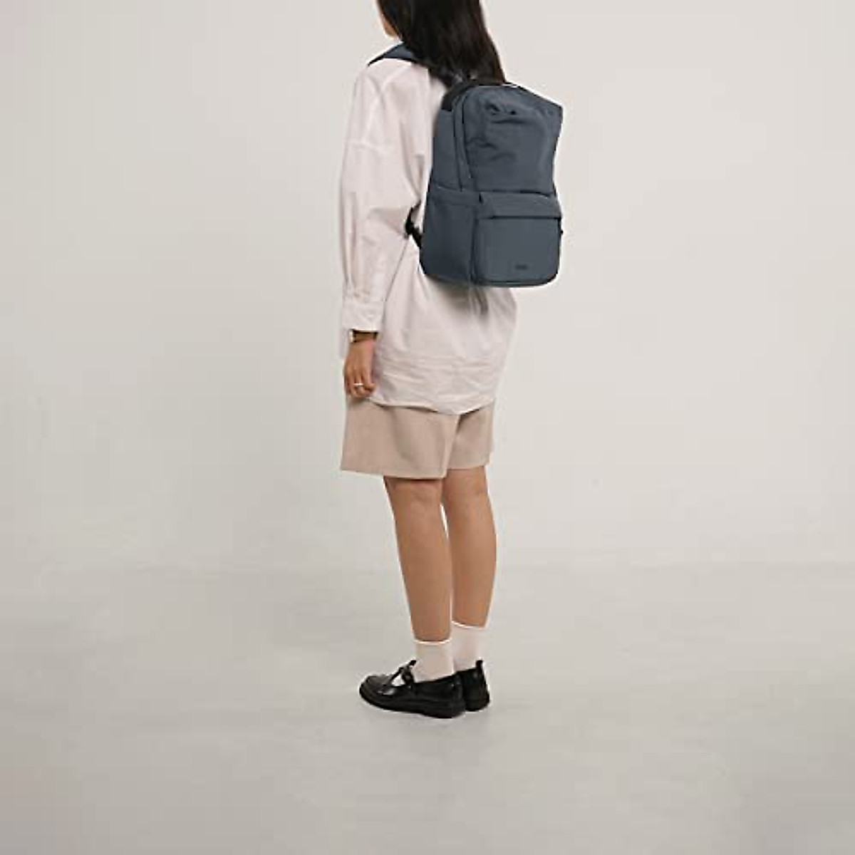 Hellolulu KIIRA 2 in 1 Daypack Full Width Detachable Organizer Fits Up To 13" Laptop, Fashion Water Repellent Multiple Pockets Backpack, For Travel School And Everyday Use, Blue Gray