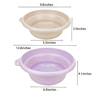 CARTINTS 2Pack Collapsible Wash Basin Collapsible Dish Tub Collapsible Sink,Space Saving for Dishing, Fruit, and Camping, Hiking and Home