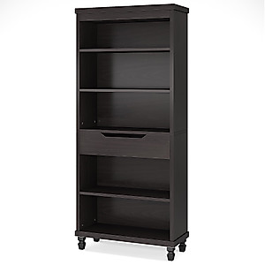 Tribesigns Bookcase with Drawer, 73-Inch Tall Bookshelf with Storage Shelves, 6-Tier Book Shelf Open Display Shelving Unit for Living Room, Bedroom, Library, Home Office, Dark Brown