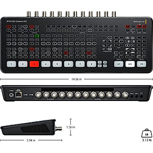 Blackmagic Design ATEM SDI Extreme ISO Live Stream Switcher Bundle with 8’ 5G-SDI Cable, 7’ Cat5e Cable, and 5-Pack of Solid Signal Cable Ties (SWATEMMXEPCEXTISO)