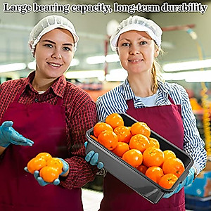 10 Pcs Commercial Bus Tubs 8 Liter Dish Bus Tubs Box Plastic Tub for Storage Wash Container, Gray