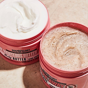 Soap & Glory The Righteous Moisturizing Body Butter - Hydrating Body Moisturizer for Dry Skin with Shea Butter, Vitamin E & Rosehip Seed Oil - Rich Body Cream for Women & Men (300ml)