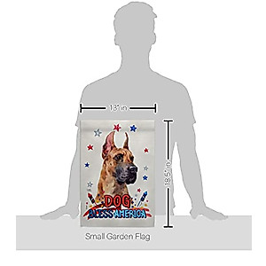 Breeze Decor Patriotic Fawn Dane Garden Flag Set Wood Dowel Dog Puppy Spoiled Paw Canine Fur Pet Nature Farm Animal Creature House Banner Small Yard Gift Double-Sided, Made in USA