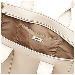 Ozok 50201 Women's Shoulder Bag, Tote Bag, Synthetic Leather, Faux Leather, 2-Way, Crossbody, White