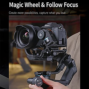 FeiyuTech SCORP-C [Official] Camera Stabilizer 3-Axis Handheld Gimbal Stabilizer fits DSLR Mirrorless Camera for Sony a7IV a7s Canon R5 R6 M50 Panasonic Nikon Fujifilm,Max5.5lb,Cable Control
