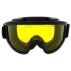 Global Vision 3 Pair Windshield Padded Goggle Clear Smoke & Yellow Lens Fits Over Most Glasses Antifog Coating Great for Paintball Airsoft ATV Motorcycle Meets ANSI Z87.1 Standards for Safety Eyewear