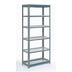 Global Industrial Heavy Duty Shelving 48"W x 24"D x 72"H With 6 Shelves, Wire Deck, Gray