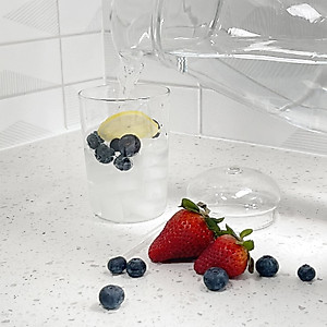 AETVRNI Iced Coffee Cup Glass Tumbler with Glass Straw And Glass Lid Wide Mouth Reusable Smoothie Cup with Straw Glass Water Bottle with Lid 16Oz Glass Drinking Bottle,Clear