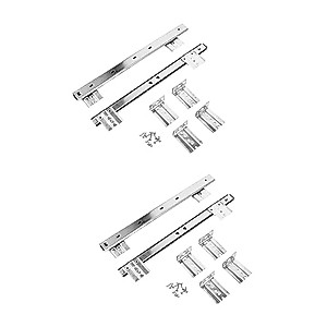 OSALADI 2 Pairs Guide Desk Drawer Desk Trays Ball Bearings Furniture Slides Drawer for Desk Computer Desk Rails Rack Bearing Slides Keyboard Tray Rails Dedicated Cold Rolled Steel Hardware