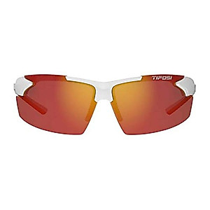 Tifosi Optics Track Sunglasses (White/Red, Smoke Red)