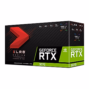 PNY GeForce RTX™ 3070 8GB XLR8 Gaming REVEL EPIC-X RGB™ Triple Fan Graphics Card