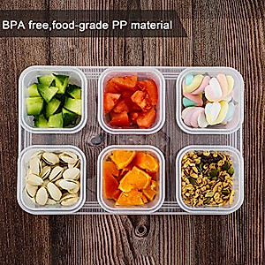 24 Pieces Baby Food Storage Freezer Containers, 4 oz Plastic Baby Food Jars with Leakproof Lids, Small Baby Blocks Snack Containers and White Sticker Label for Infant Babies