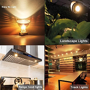 Vinaco MR16 Bulb，6 Pack MR16 Halogen Bulb 50W GU5.3 Base, 800LM High Output MR16 12V 50W Halogen, 2800K Warm White MR16 Dimmable with Clear Glass Cover, MR16 GU5.3 for Landscape, Track Lights