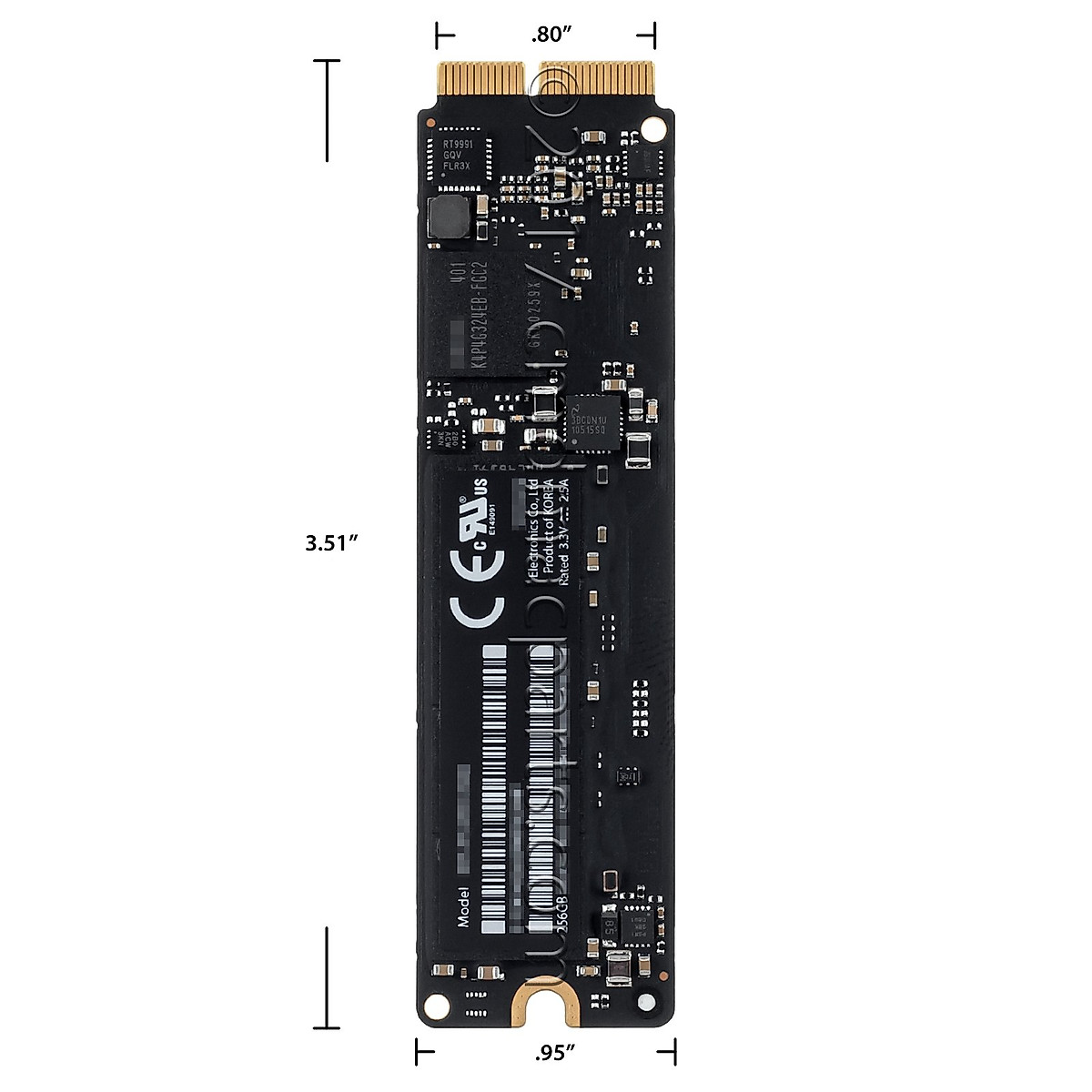 Odyson - 256GB SSUAX SSD Replacement for Apple MacBook Air 11" A1465 (Mid 2013-Early 2014), 13" A1466 (Mid 2013-Early 2014)