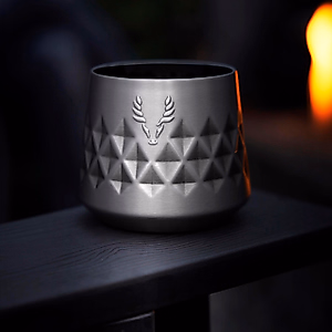 Viski Paragon Whiskey Taster Cocktail Tumbler Insulated Rocks Tumbler Stainless Steel Rocks Glass 8oz Set of 1