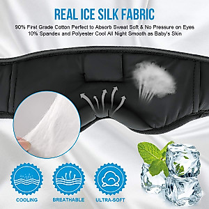 MUSICOZY Sleep Headphones Bluetooth Sports Headband, Wireless Music Sleeping Headphones Sleep Eye Mask Earbuds for Side Sleepers Workout Running Travel Yoga Office, Pack of 2