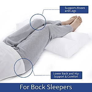 HOMBYS Knee Pillow for Side Sleepers,Down Alternative Between Leg Pillow for Sleeping,Under Knee Pillow for Sleeping on Back,Spine Alignment, Lower Back Pain Relief,Pregnancy Support,4 inch