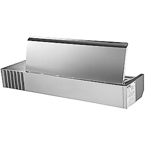 VEVOR Refrigerated Condiment Prep Station, 71-Inch, 19.8Qt Sandwich/Salad Prep Table with 5 1/3 Pans & 4 1/6 Pans, 150W Salad Bar with 304 Stainless Body and Cover Temp Adjuster One-Click Defrosting