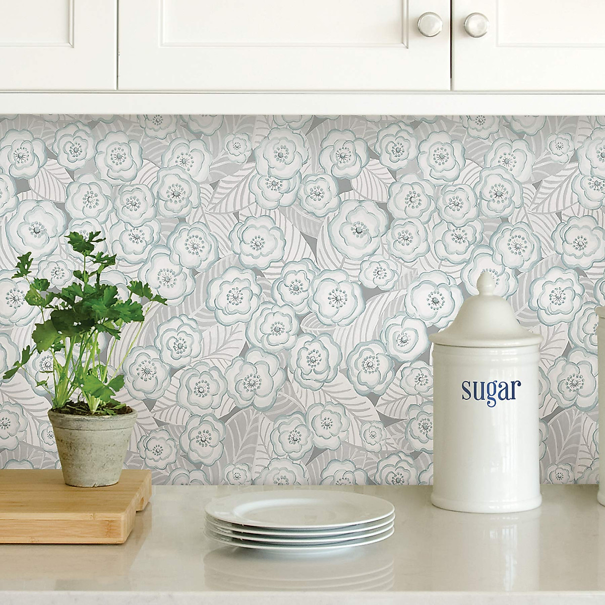 NuWallpaper Oopsie Daisy Grey Peel & Stick Wallpaper