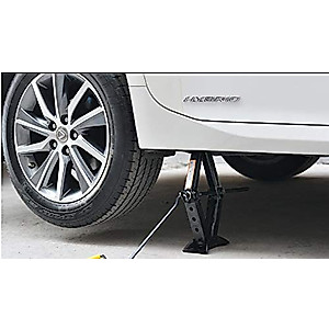 Fasmov Scissor Jack, Heavy Duty Lifting Jack, Lift Wind Up Tools, for/SUV/MPV Tyre Repair Changing Tool, 1.5 Ton (3,000 lb) Capacity, Black