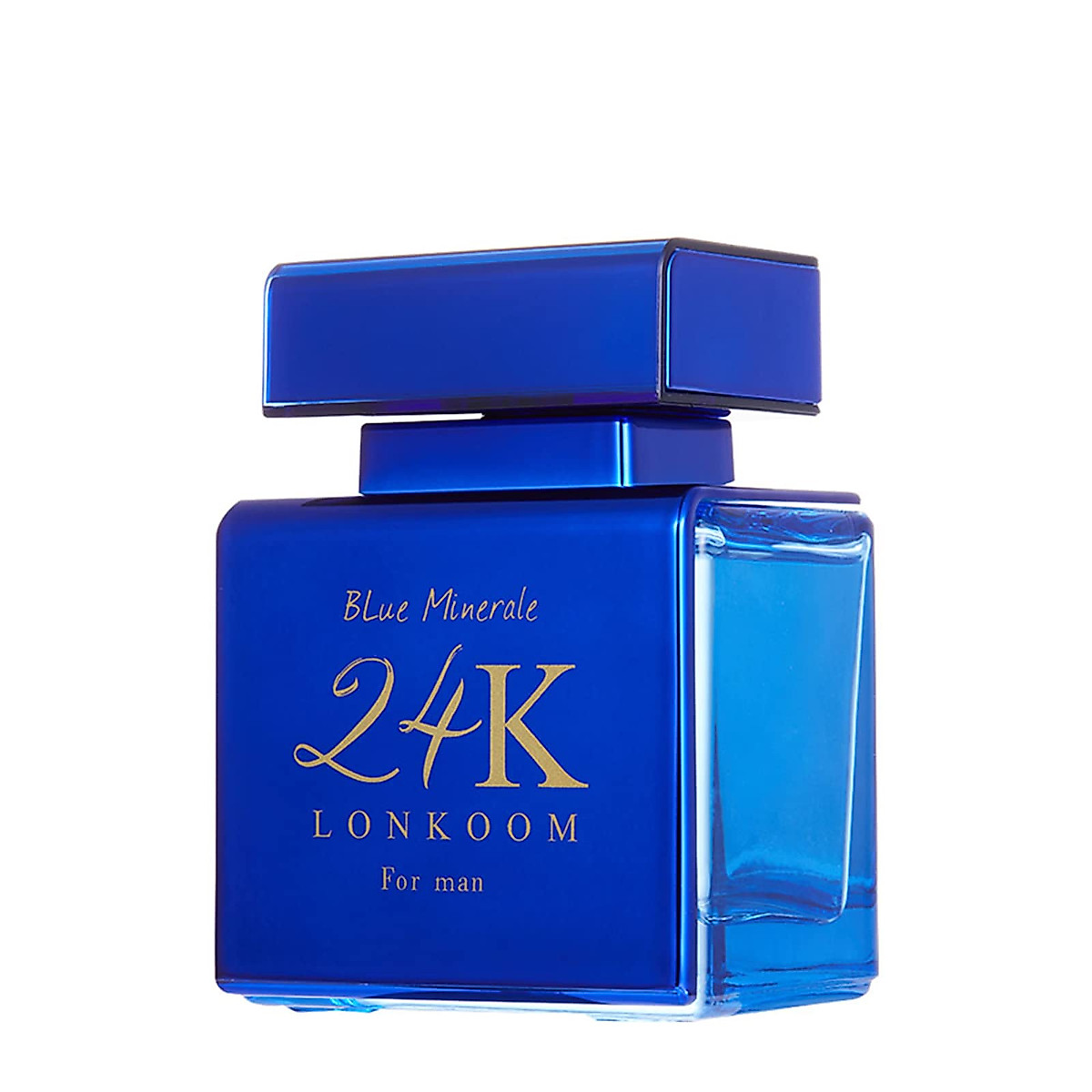 Lonkoom 24K Blue Minerale - Long Lasting Perfume for Men - Woody, Floral Perfume - Fragrance for Men with Notes of Lily, Aldehydes, Green Leaves, Musk, Amber, Cedar - 3.4 oz EDP Spray for Men