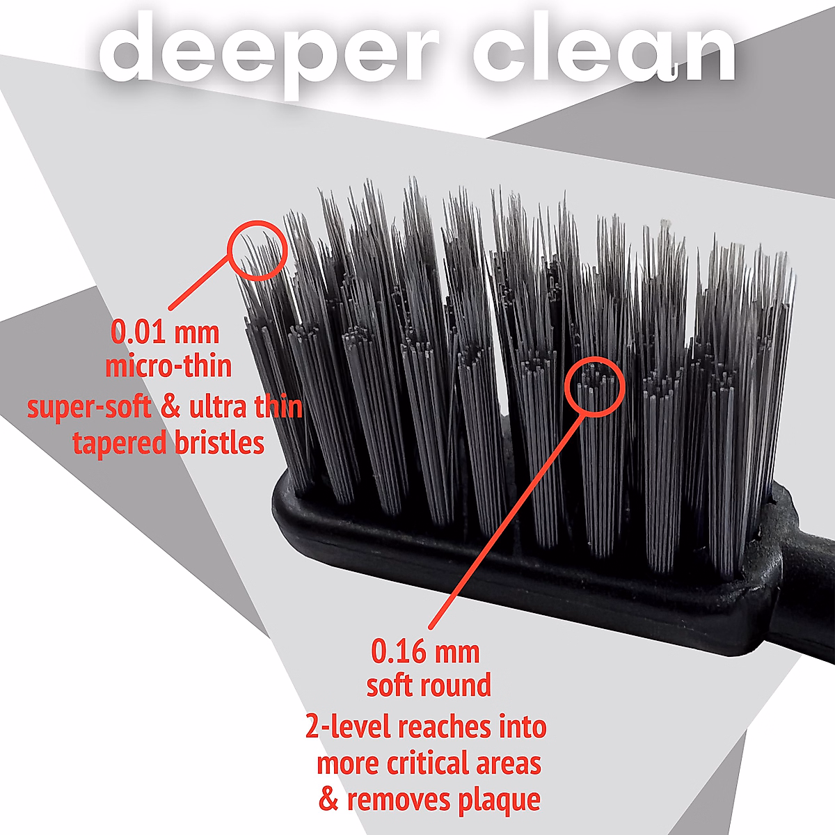 SLOWCORP. Soft Charcoal Bristle Toothbrush, Free-Standing Base for Kids and Adults, BPA-Free, Natural Teeth Whitening Dental Care, Vegan Certified (Black)