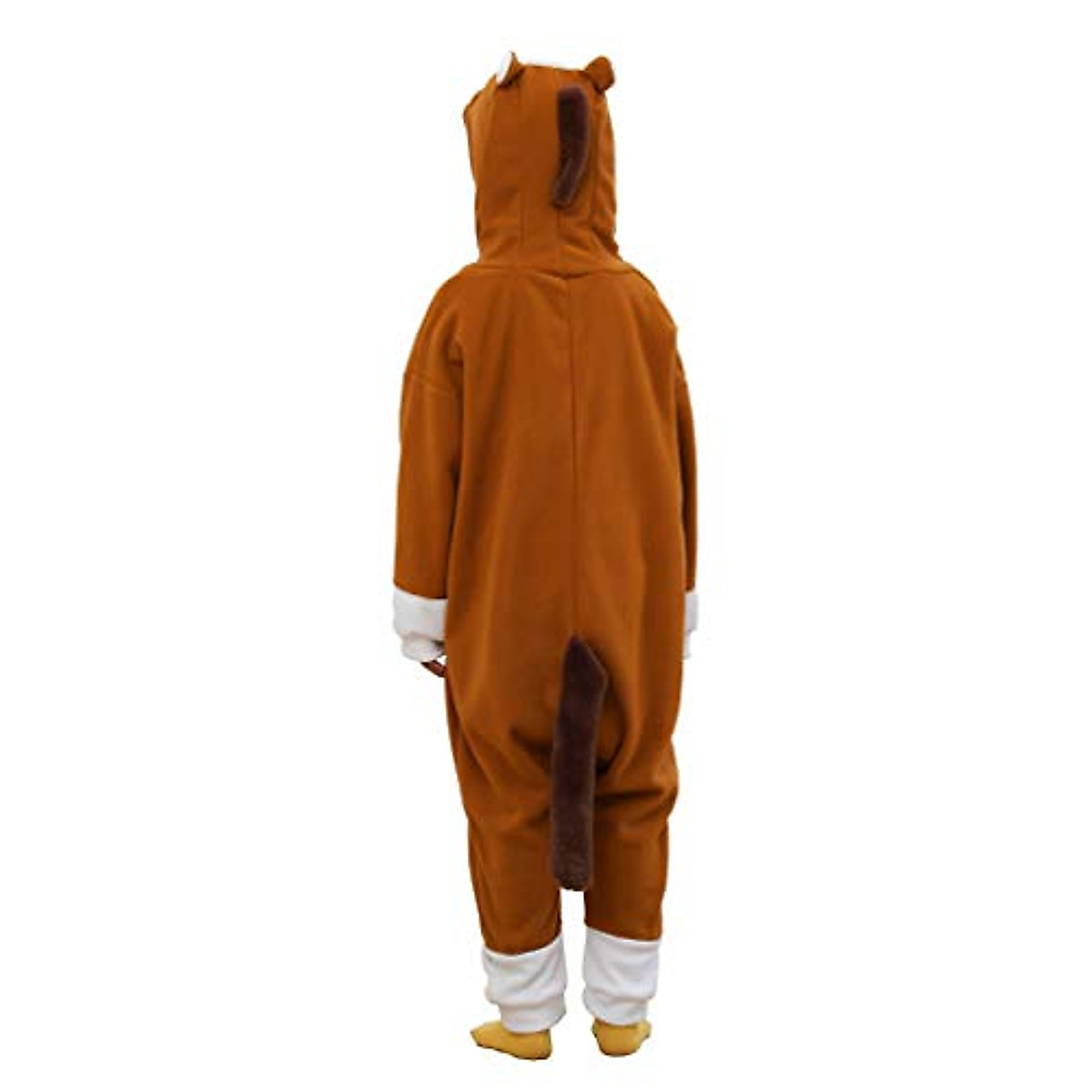 Brown Horse Cuddly Plush One Piece Pajamas Cosplay Costume for Kids 3t 4t 5t