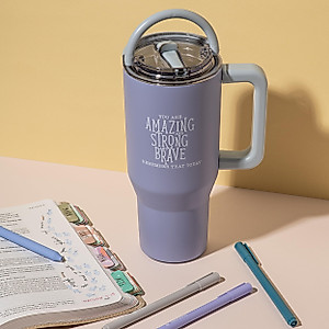 DIVERSEBEE 30 oz Insulated Stainless Steel Tumbler with Lid, Inspirational Birthday Thank You Gifts for Women, Mom, Wife, Girlfriend, Teacher, Her, Nurses, Best Friend, Travel Mug (Cloud)