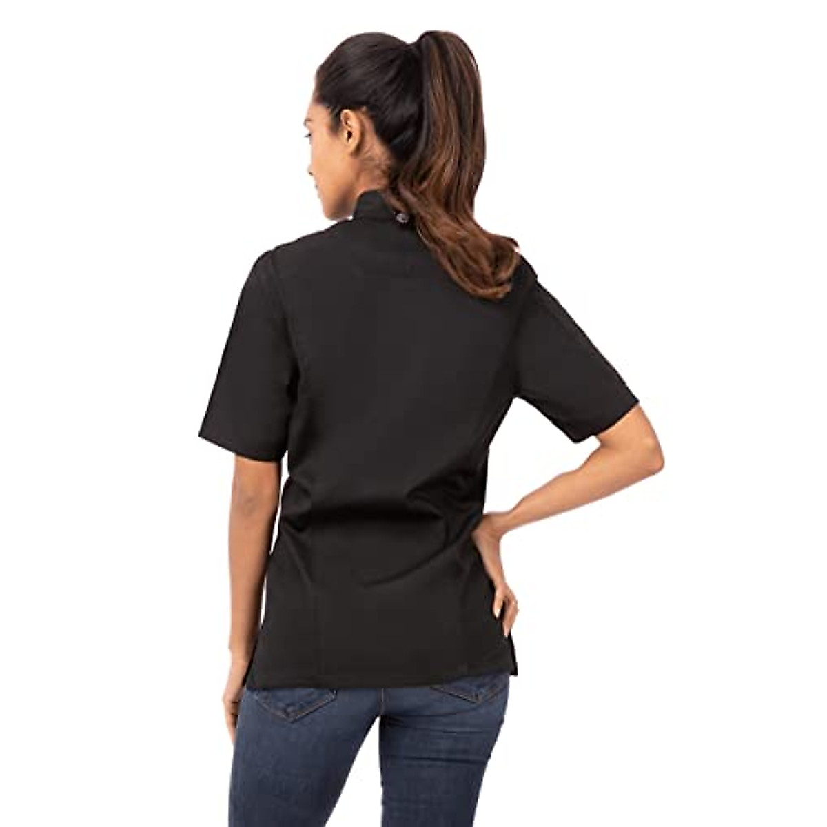 Chef Works Women's Springfield Chef Coat, Black, Medium