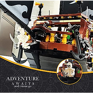 Pirates Ship Building Mini Blocks Set, Pirate Brick Toy Set, Not Compatible with Lego Sets for Boys 8-14, Gift for Kids & Adult Collections Enthusiasts (1328 Pieces)