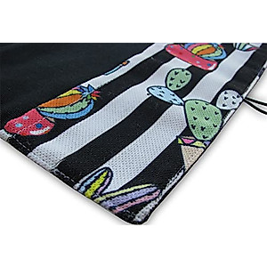 Book Sleeve Cover , Cute Cacti Pattern - Fabric Novel for Adult Books Cover for Paperback , Washable Book Protector , Padded Case for Novel 5.5 x 8.2 x 1.6