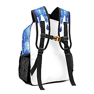 zaaprintblanket Custom Blue Print Stars Cheerleaders Backpack Personalized Name Casual Travel Bag Laptop Daypack for Gift