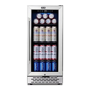 Upgraded 110 Bottles Wine Cooler Refrigerator, 24 Inch Wine Fridge Built-in or Freestanding with Professional Compressor, Double-Layer Tempered Glass Door Lockable Wine Cellars